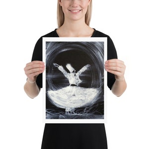 WHIRLING SUFI .5 - POSTER - Various Sizes Available! Art Print Drawing ...