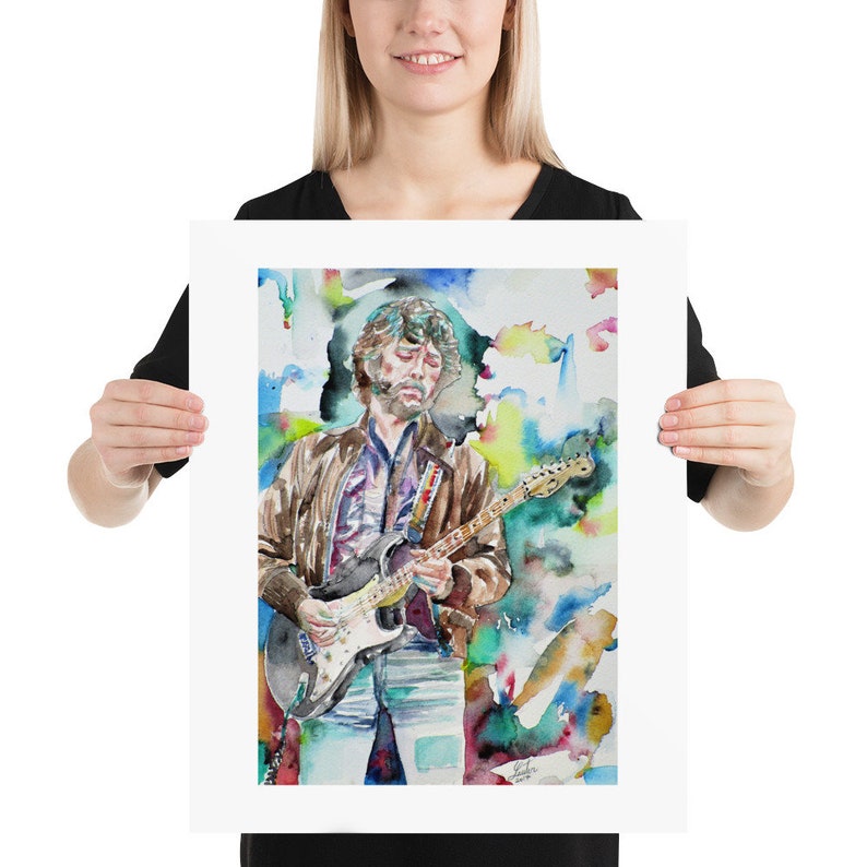 ERIC CLAPTON Watercolor Portrait POSTER Various Sizes | Etsy