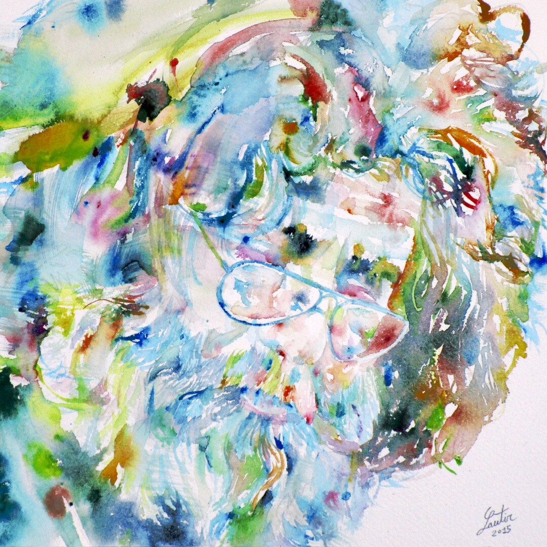 JERRY GARCIA Watercolor Portrait POSTER Various Sizes Available - Etsy