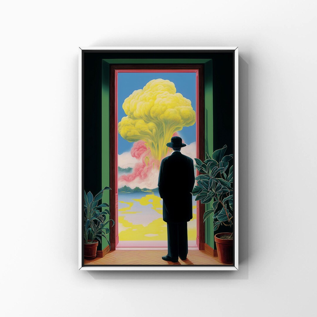 Nuclear Explosion Print – Surreal Art, Atomic Bomb Cloud (digital ...