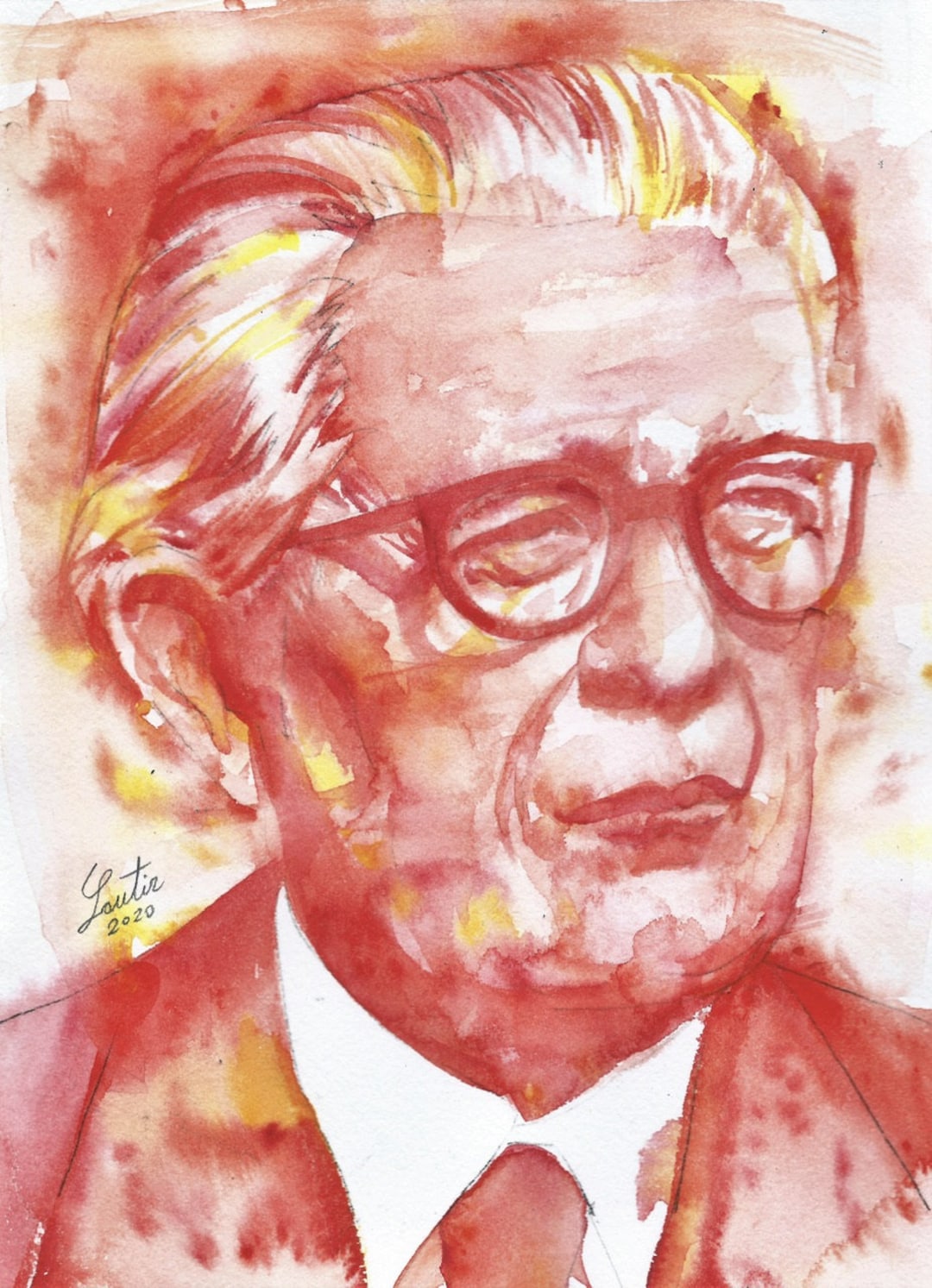 JEAN PIAGET Watercolor Portrait - POSTER - Various Sizes Available! Art ...