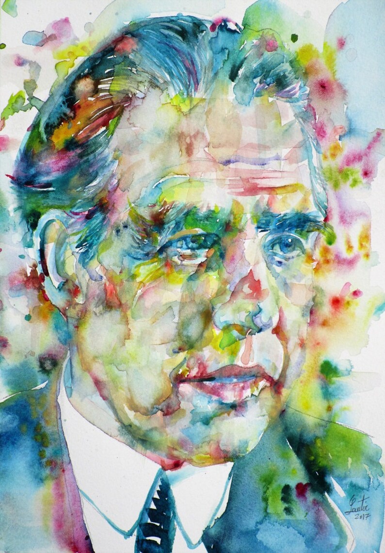 NIELS BOHR Watercolor Portrait Poster Various Sizes - Etsy