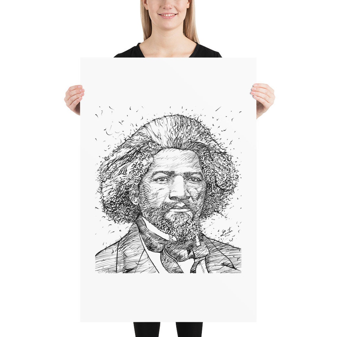 FREDERICK DOUGLASS Ink Portrait POSTER Various Sizes - Etsy