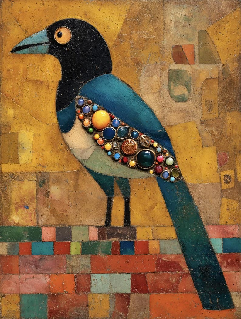 Printable - MAGPIE - Digital Download - Scalable to Various Sizes ...