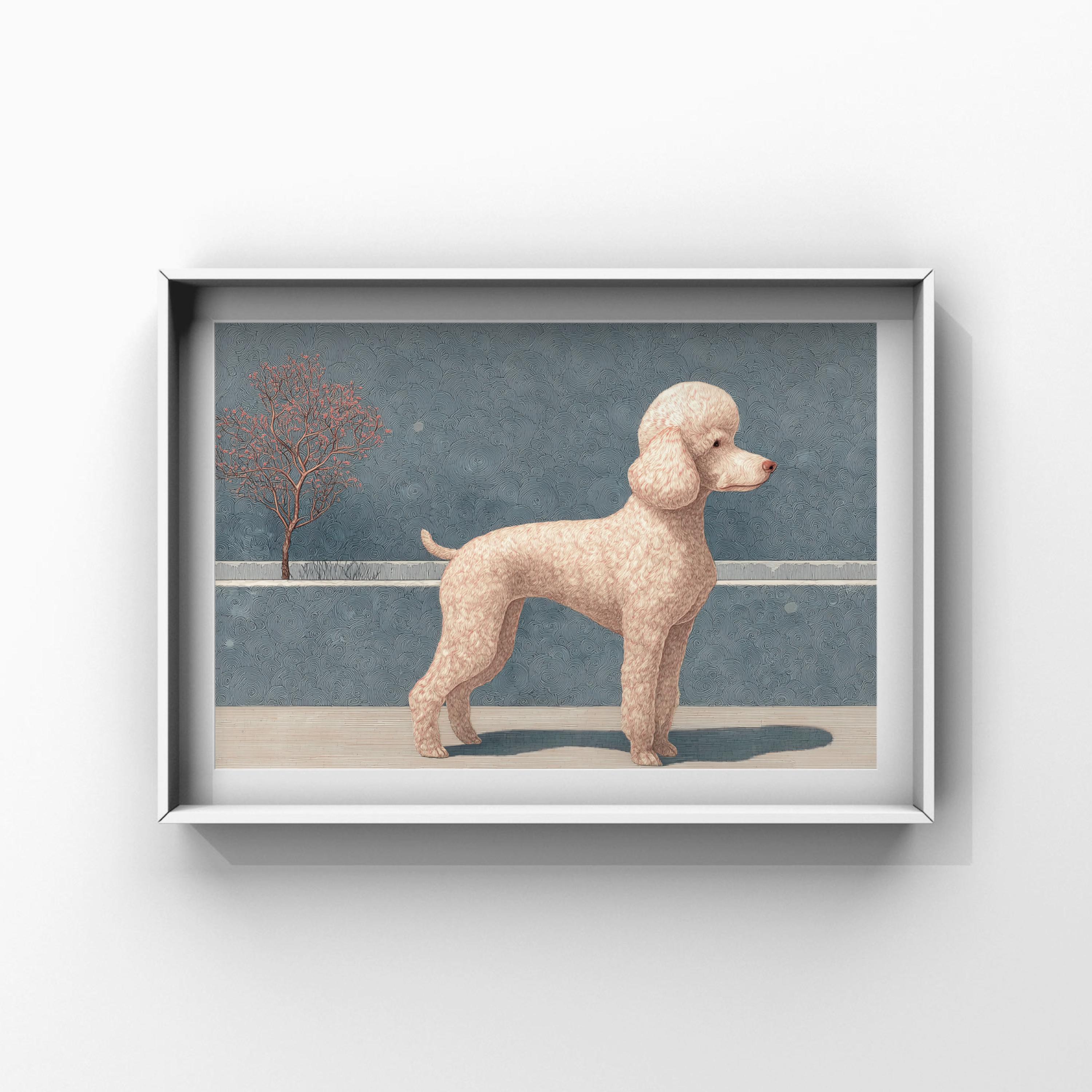 Elegant Poodle in Side Profile , Digital Download, Printable Poster ...