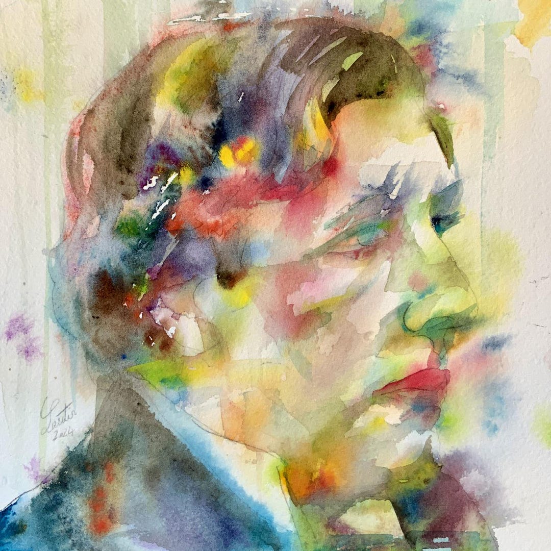 Printable OSCAR WILDE Watercolor Portrait - Digital Download - Scalable ...