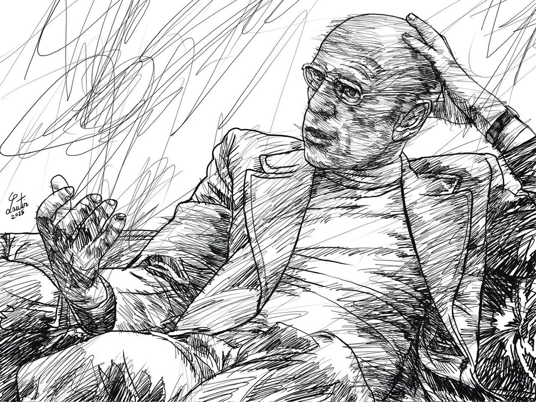 MICHEL FOUCAULT Ink Portrait - POSTER - Various Sizes! Art Print ...