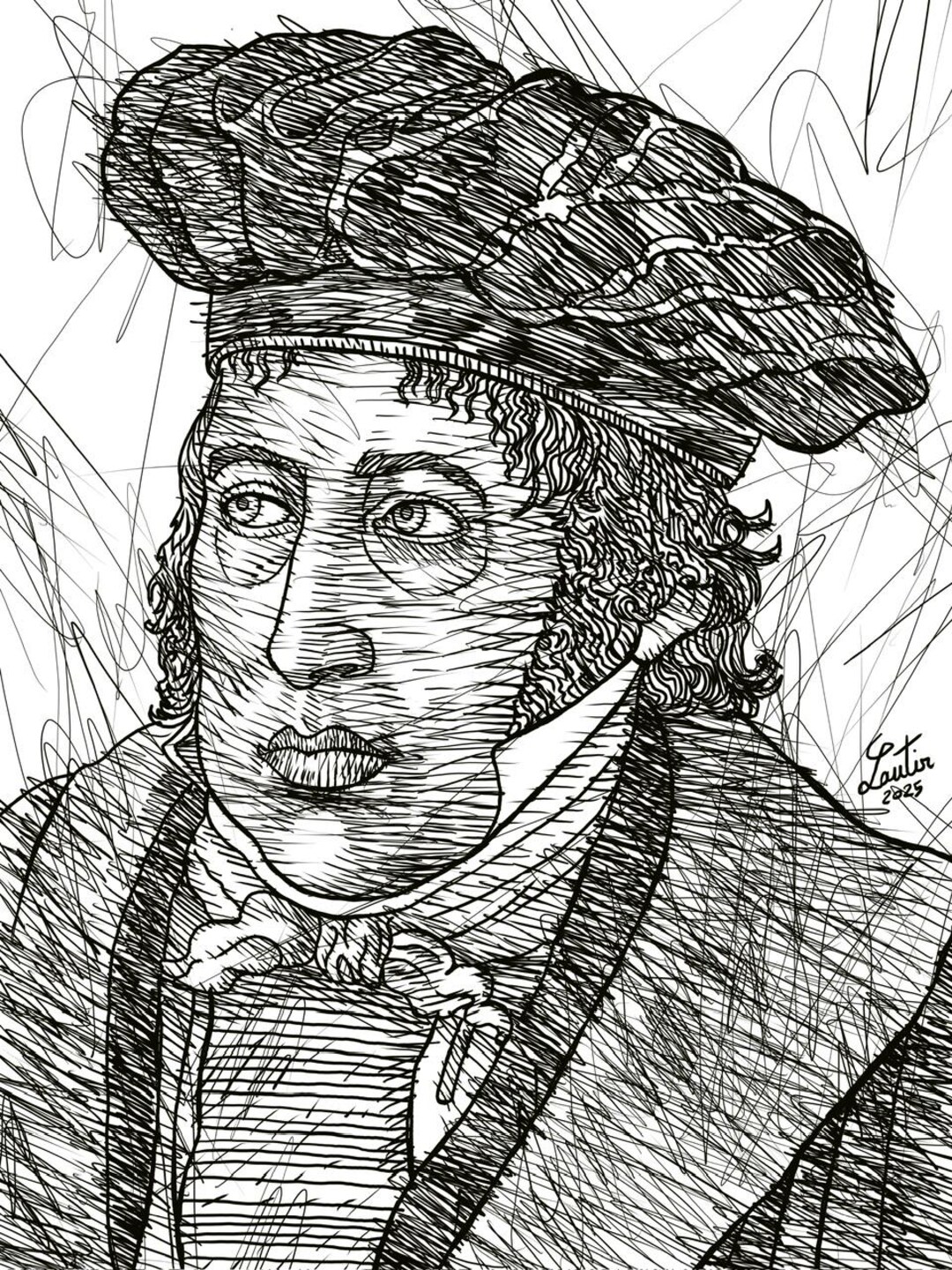 HEGEL Ink Portrait - POSTER - Various Sizes ! Art Print Friedrich Hegel ...