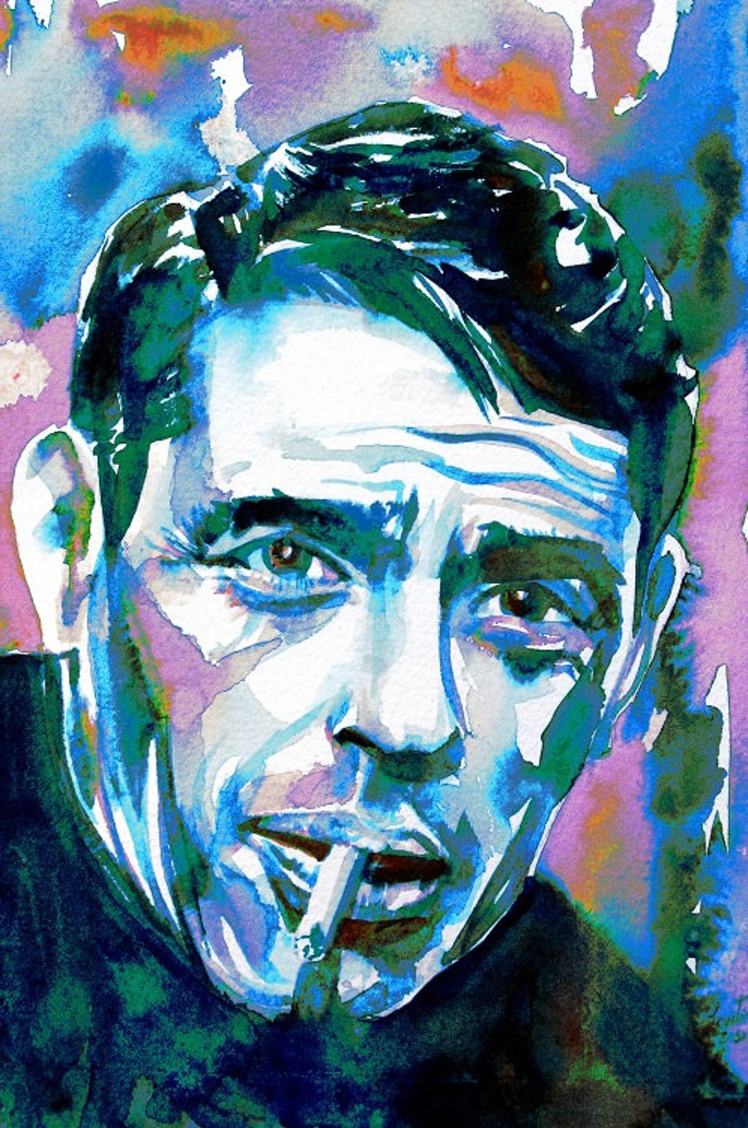 JACQUES BREL Watercolor Portrait - POSTER - Various Sizes! Art Print - Etsy