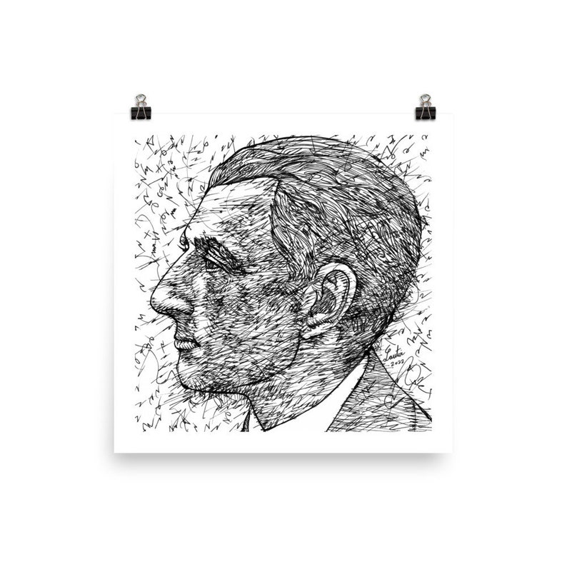 MAURICE RAVEL Ink Portrait POSTER Various Sizes Available - Etsy