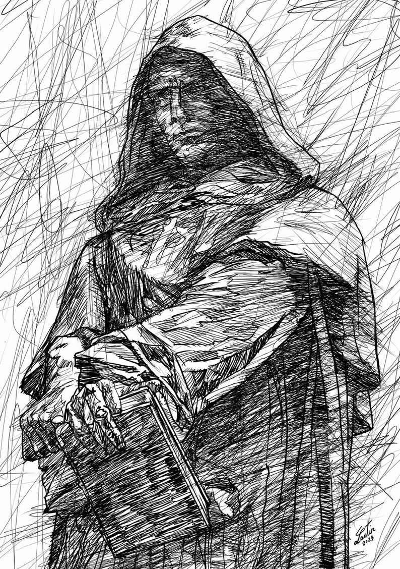 GIORDANO BRUNO Ink Portrait - POSTER - Various Sizes ! Art Print ...