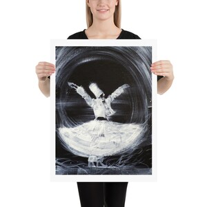 WHIRLING SUFI .5 - POSTER - Various Sizes Available! Art Print Drawing ...