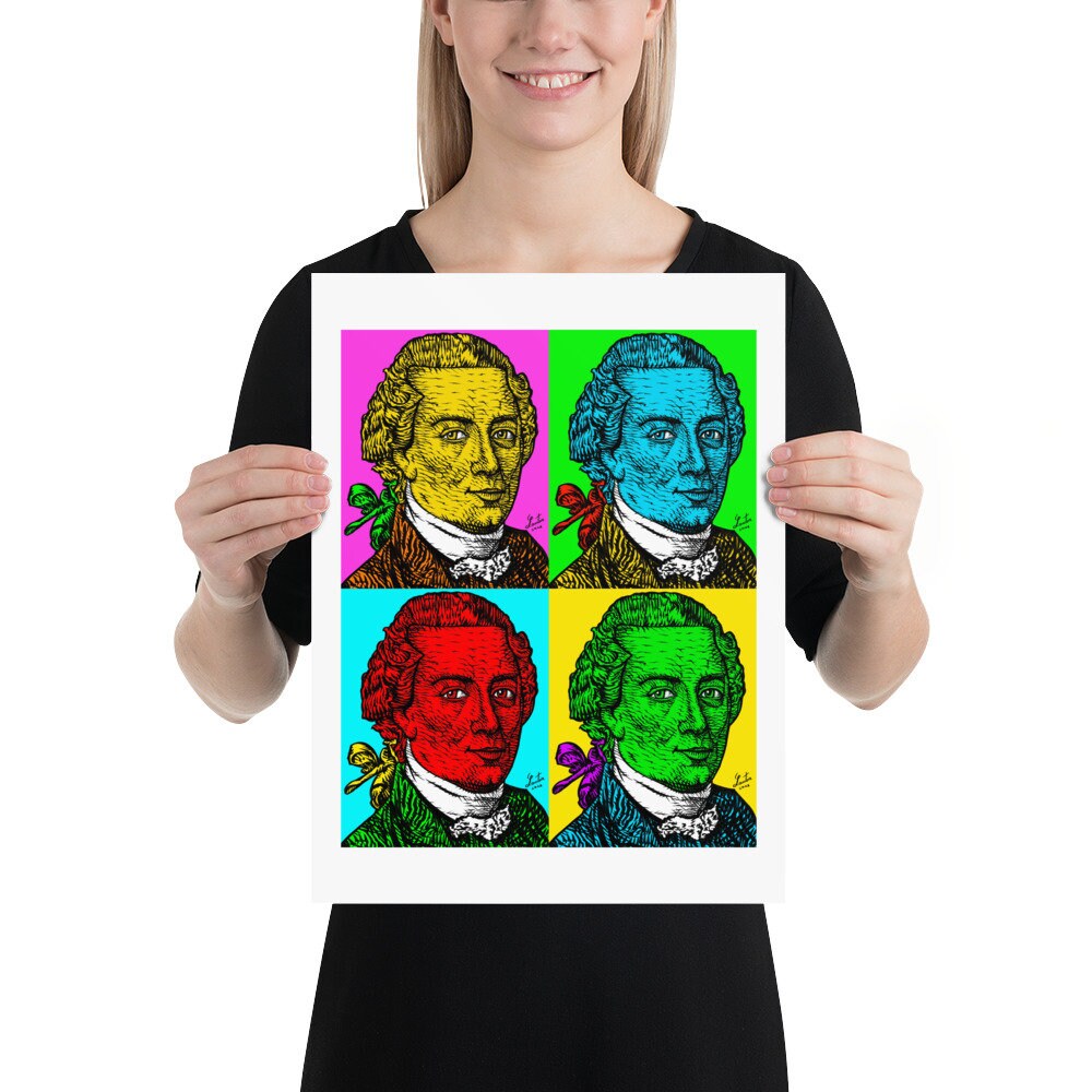 Four Times IMMANUEL KANT - Collage POSTER Painting - Various Sizes ...