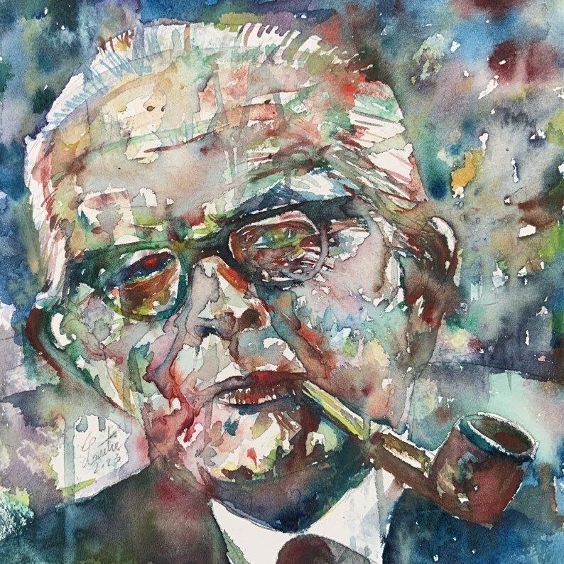 JEAN PIAGET Watercolor Portrait POSTER Various Sizes Available Art ...
