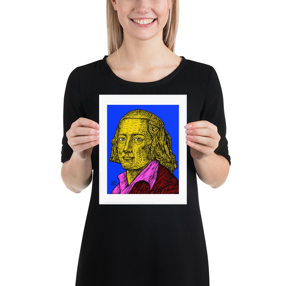 FRIEDRICH HOLDERLIN Ink and Acrylic Portrait POSTER Various Sizes ...