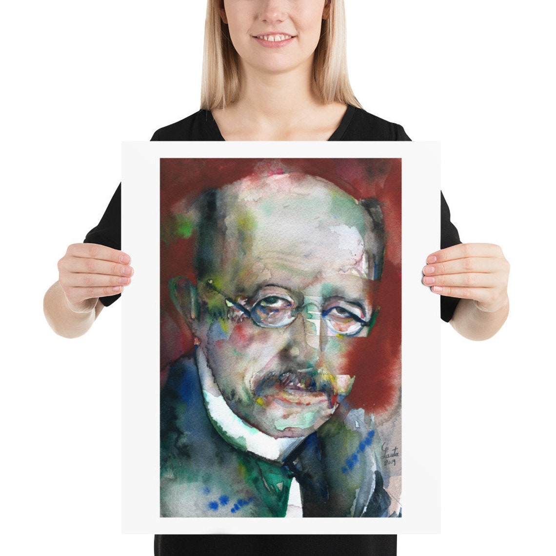 MAX PLANCK Watercolor Portrait POSTER Various Sizes - Etsy