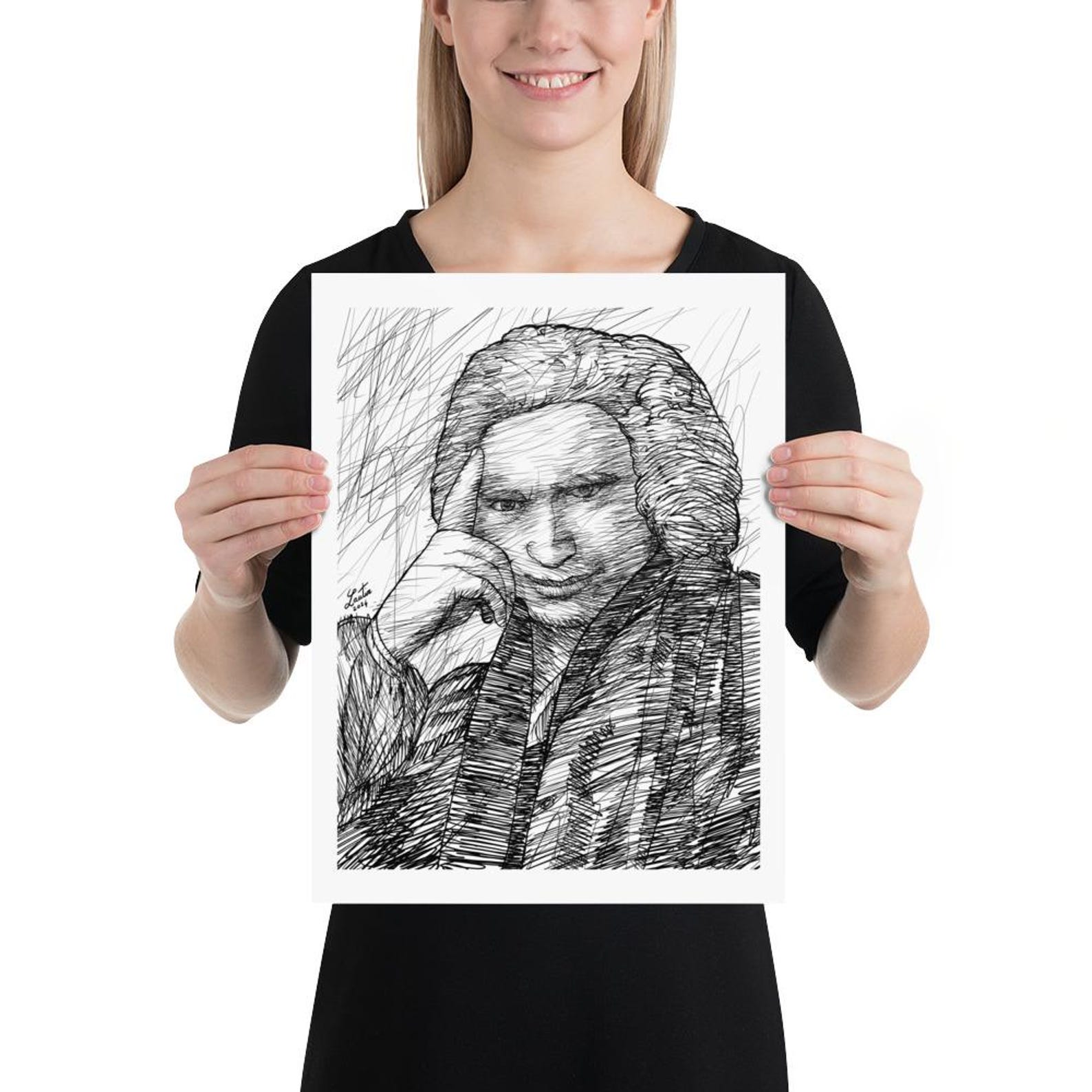 LAWRENCE STERNE Ink Portrait - POSTER - Various Available Sizes! Art ...