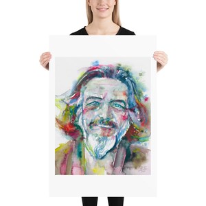 ALAN WATTS Watercolor Portrait - POSTER - Various Sizes Available! Art ...