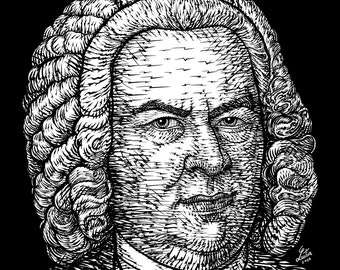 Johann Sebastian Bach Portrait Print Poster - Etsy