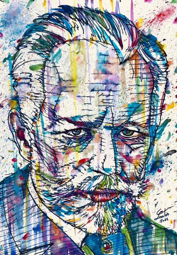 PYOTR ILYICH TCHAIKOVSKY Watercolor and Ink Portrait Poster - Etsy