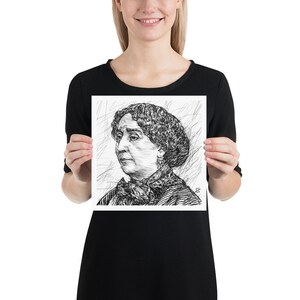 GEORGE SAND Ink Portrait - POSTER - Various Sizes Available! Art Print ...