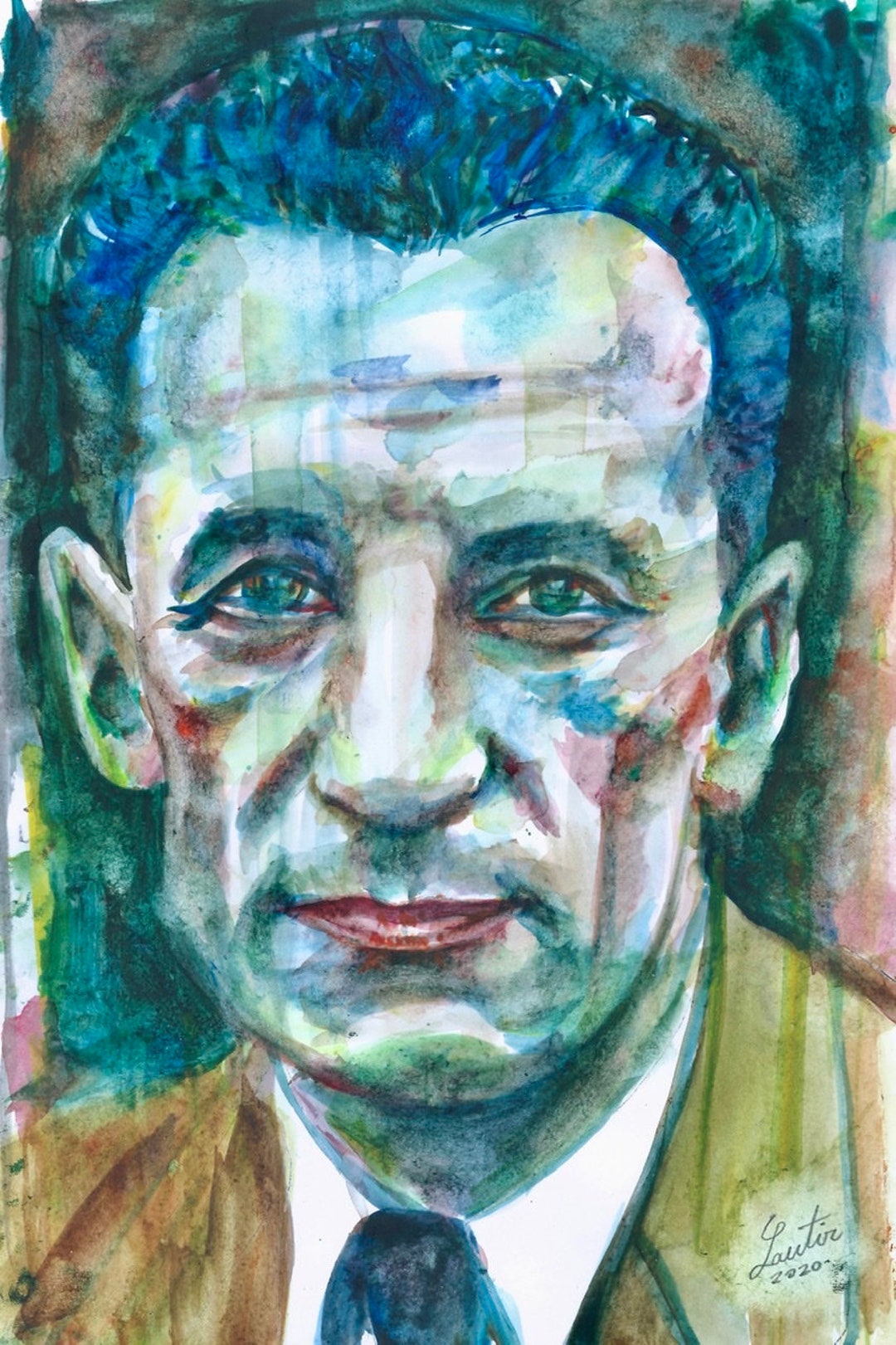 MAURICE MERLEAU-PONTY Watercolor Portrait - Poster - Various Sizes ...