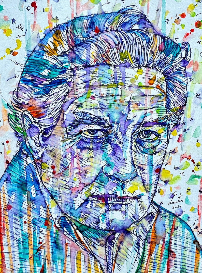 OCTAVIO PAZ Watercolor and Ink Portrait POSTER Various Sizes Available ...