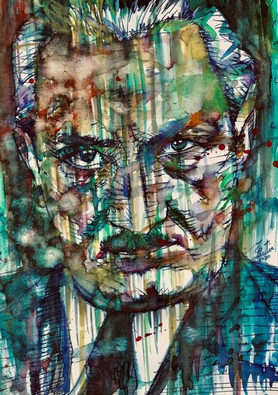 Watercolor And Ink Portrait