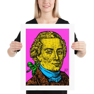 IMMANUEL KANT Ink and Acrylic Portrait - POSTER - Various Sizes ...