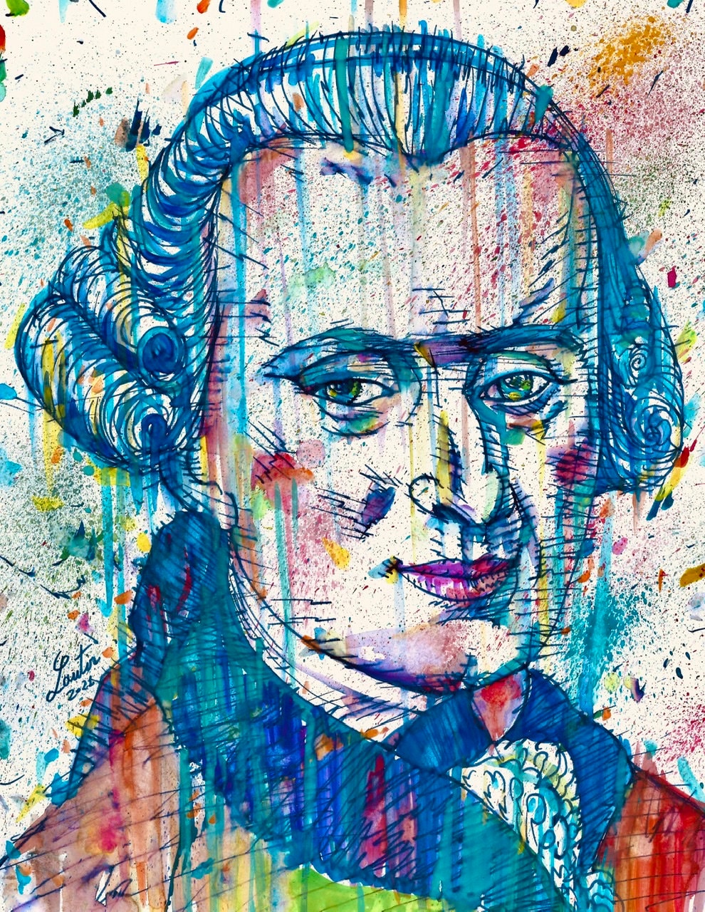 IMMANUEL KANT Watercolor and Ink Portrait - Poster - Various Sizes ...