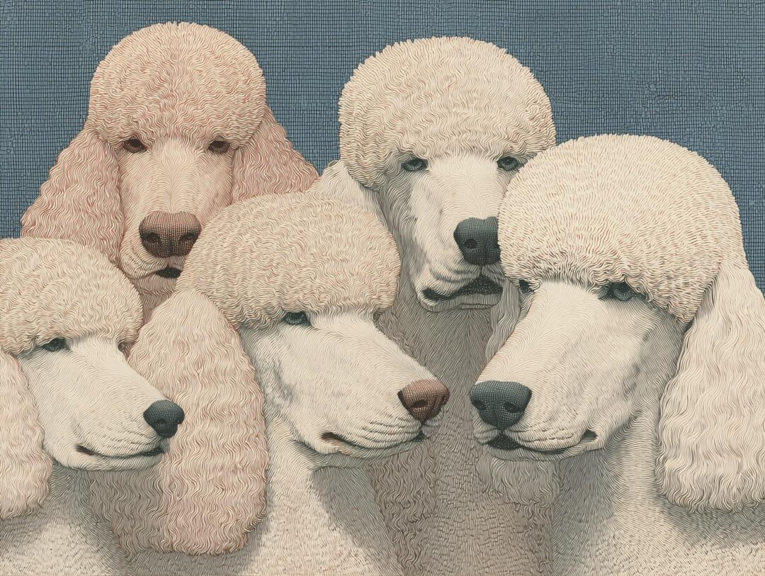 Elegant Group of Poodles , Posters, Poster Print, Wall Art Decor ...