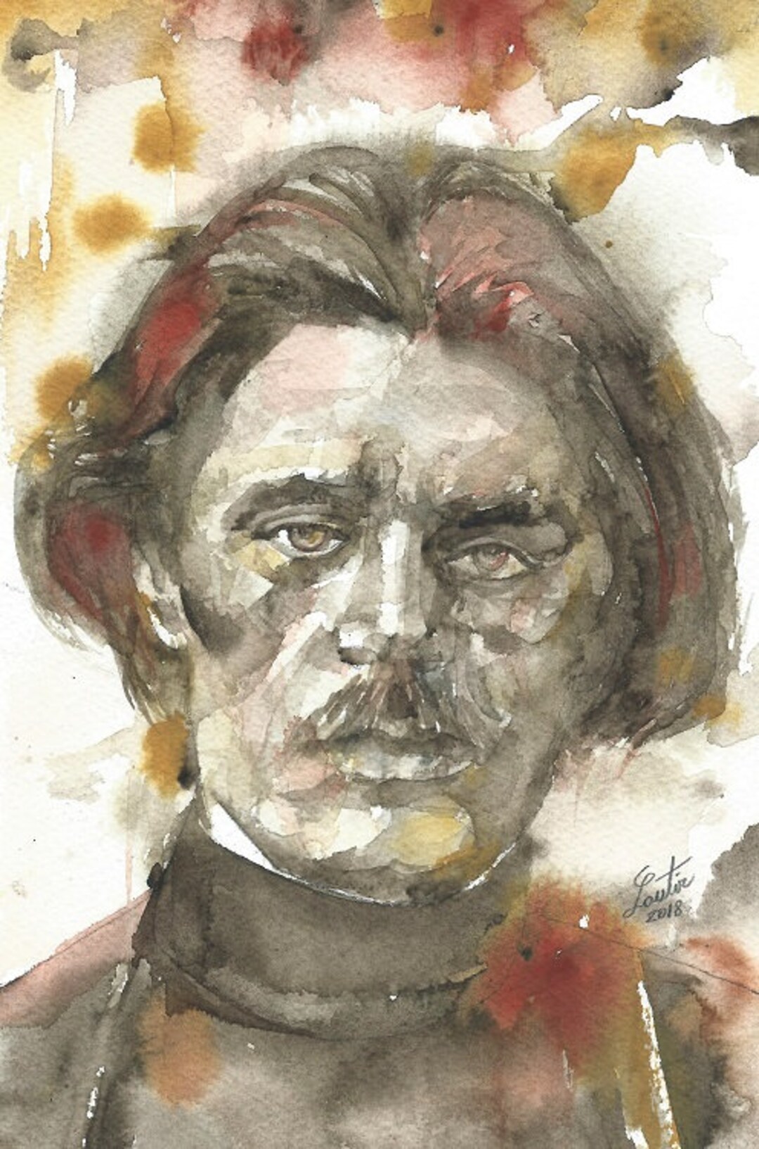 MAXIM GORKY Watercolor Portrait - POSTER - Various Sizes! Art Print - Etsy