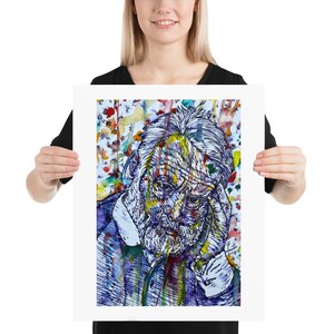 VICTOR HUGO Watercolor and Ink Portrait - POSTER - Various Sizes ...