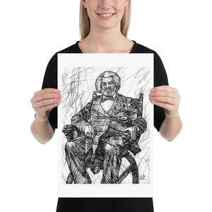 FREDERICK DOUGLASS Ink Portrait - Poster - Various Sizes Available! Art ...