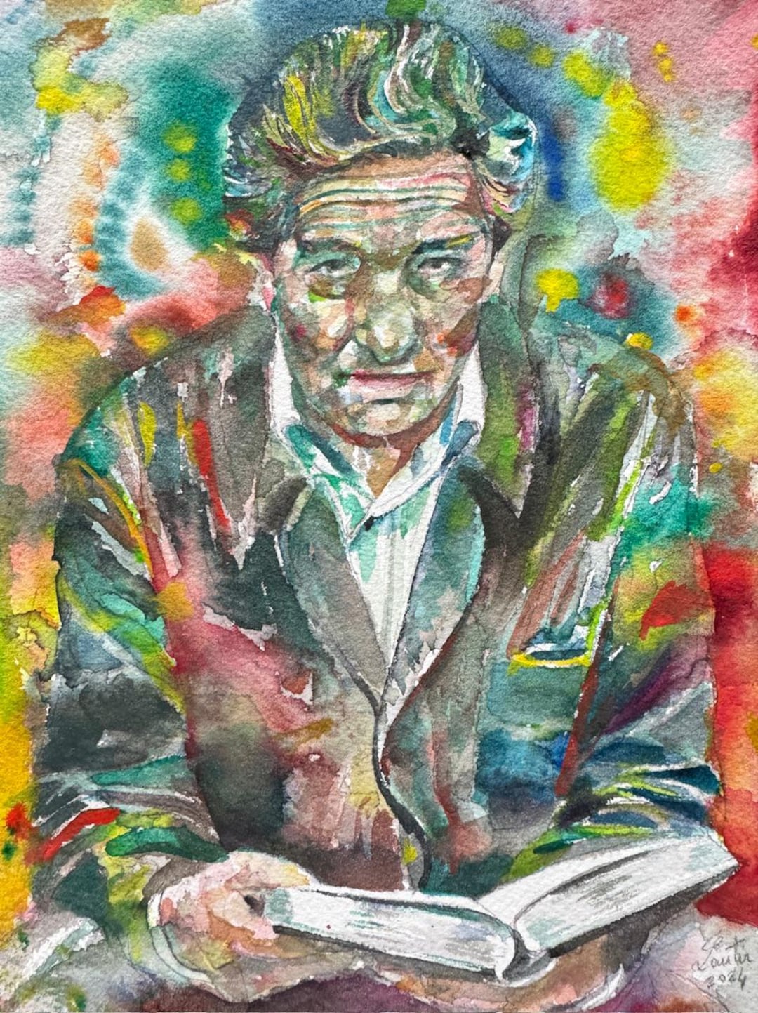 OCTAVIO PAZ Watercolor Portrait POSTER Various Sizes Available Art ...