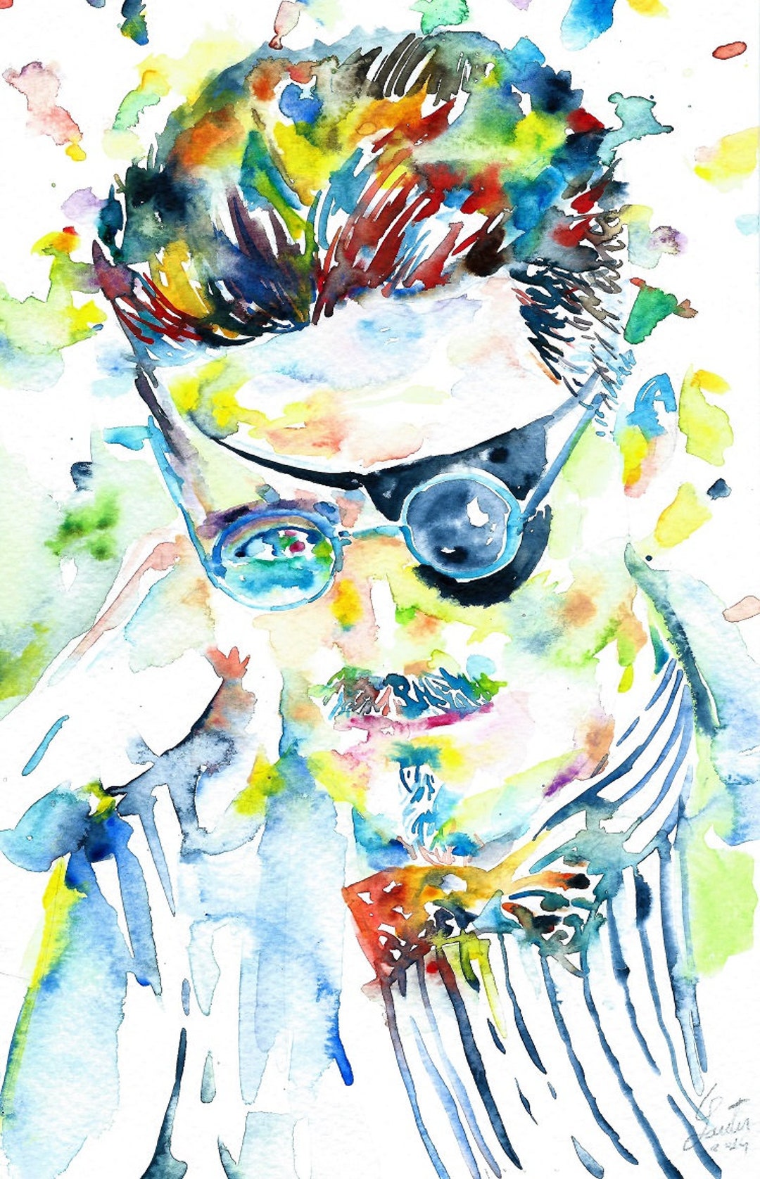 JAMES JOYCE Watercolor Portrait - POSTER - Various Sizes Available! - Etsy