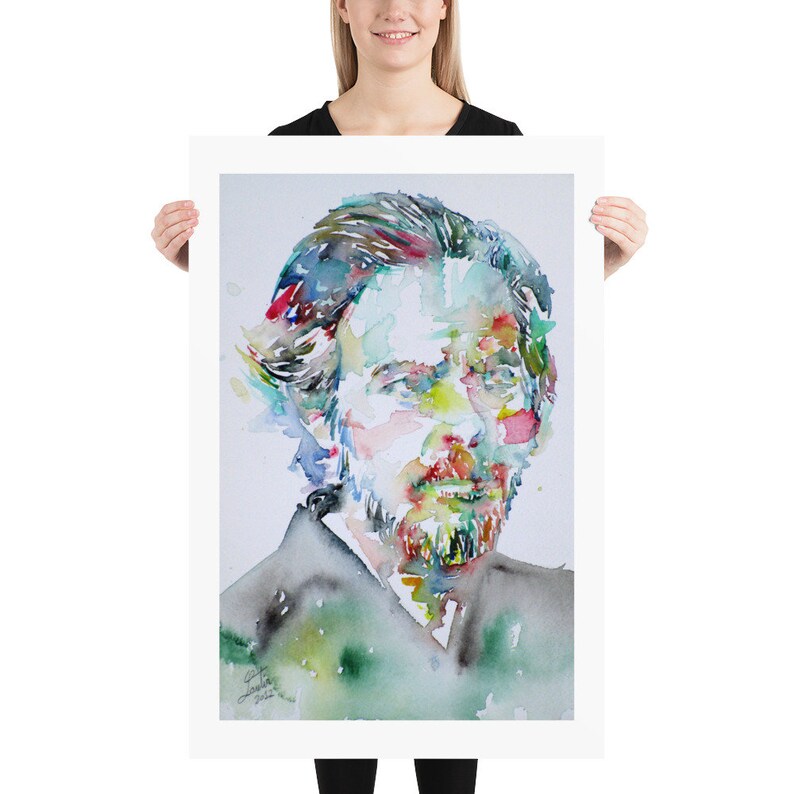 ALAN WATTS Watercolor Portrait POSTER Various Sizes - Etsy