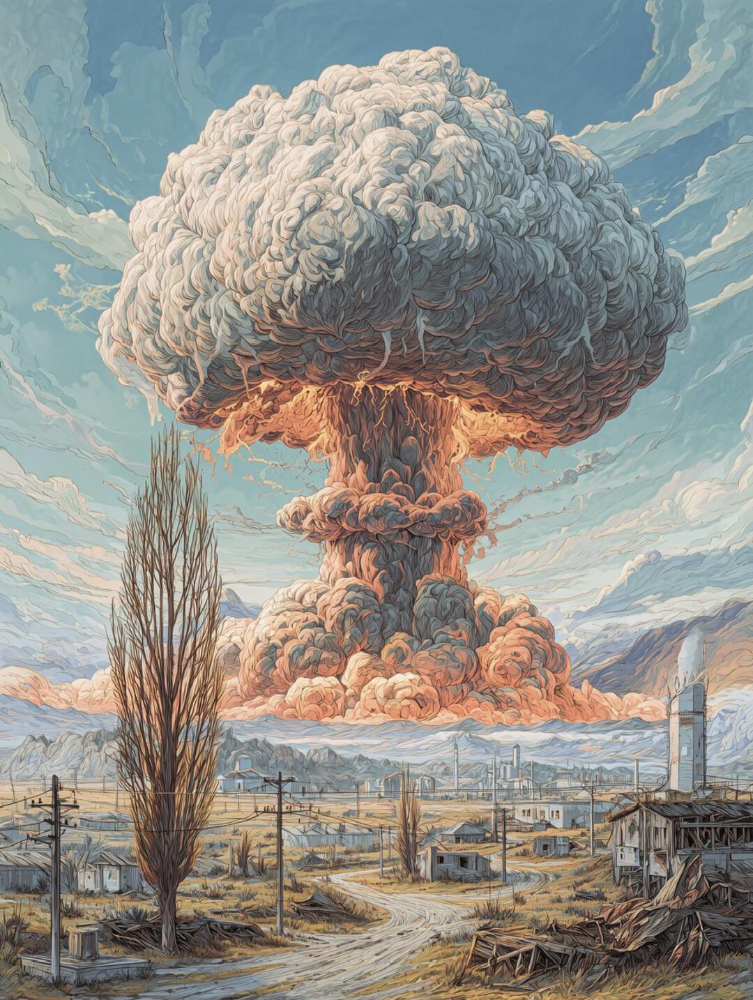 Printable - NUCLEAR EXPLOSION .16- Digital Download -scalable to ...