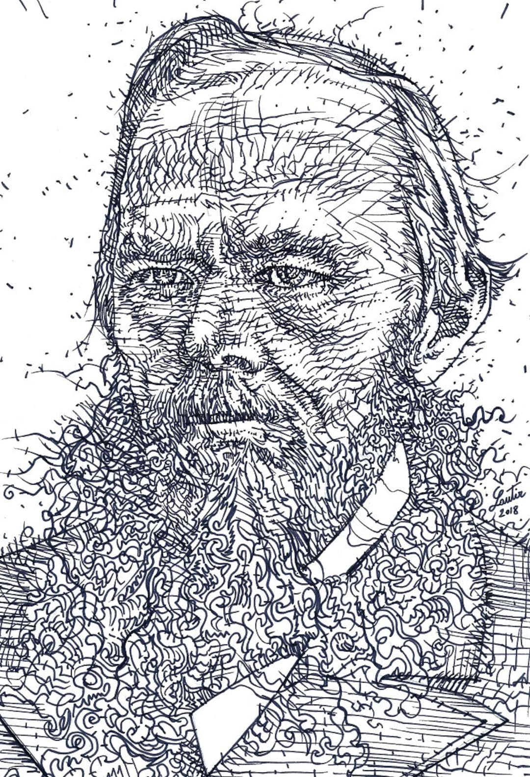 FYODOR DOSTOEVSKY Ink Portrait - POSTER - Various Sizes Available ...