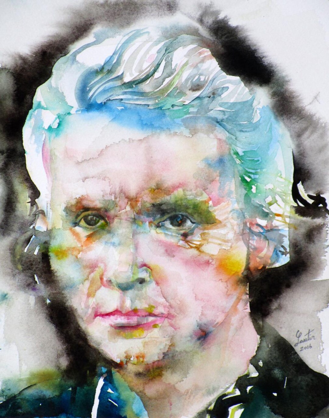 MARIE CURIE Watercolor Portrait - POSTER - Various Sizes! Nobel Print ...
