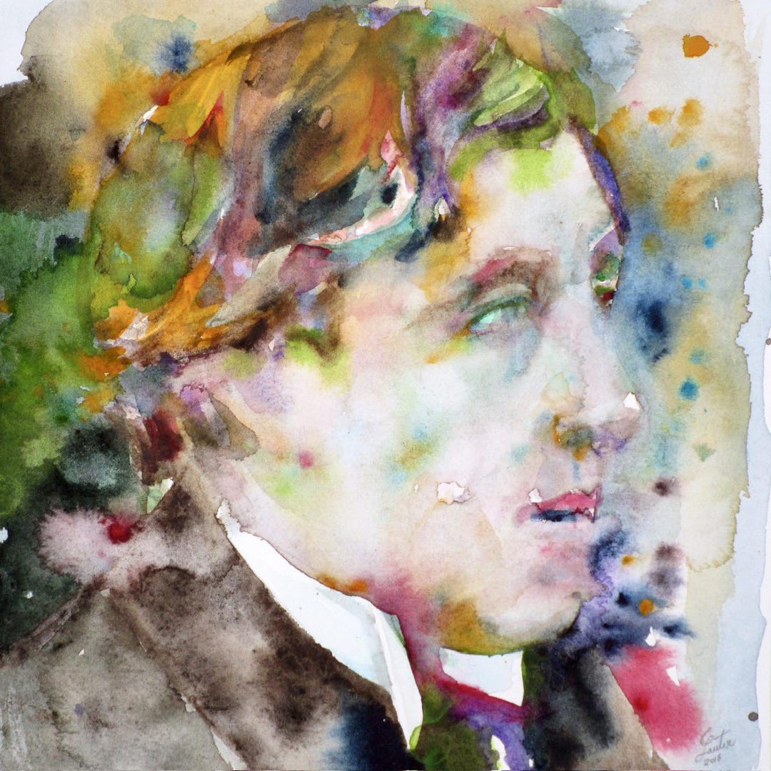 OSCAR WILDE Watercolor Portrait - POSTER - Various Sizes Available! Art ...