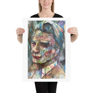 EMIL CIORAN Watercolor Portrait - POSTER - Various Sizes Available! Art ...