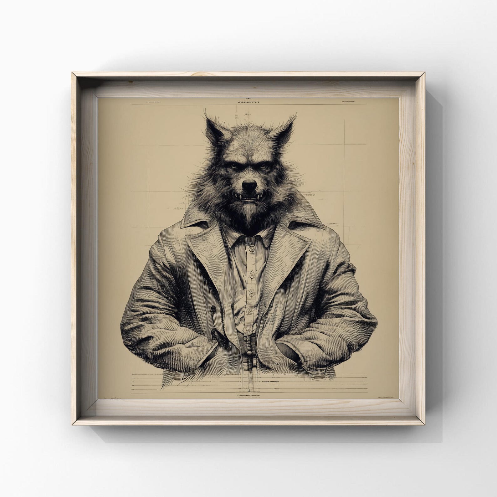Printable - WEREWOLF - Digital Download -scalable to Various Sizes ...