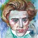 SOREN KIERKEGAARD Watercolor Portrait - POSTER - Various Sizes ...