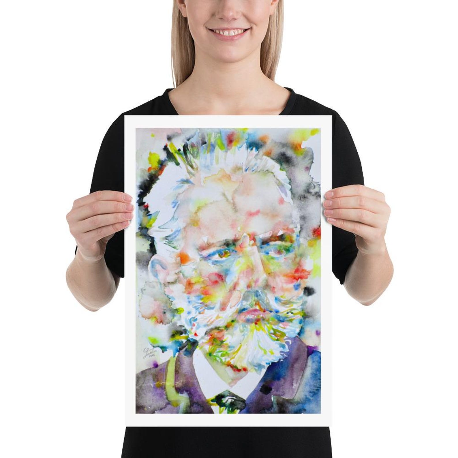 PYOTR ILYICH TCHAIKOVSKY Watercolor Portrait - Poster - Various Sizes ...