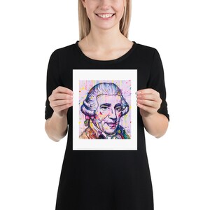 JOSEPH HAYDN Watercolor & Ink Portrait - POSTER - Various Sizes ...