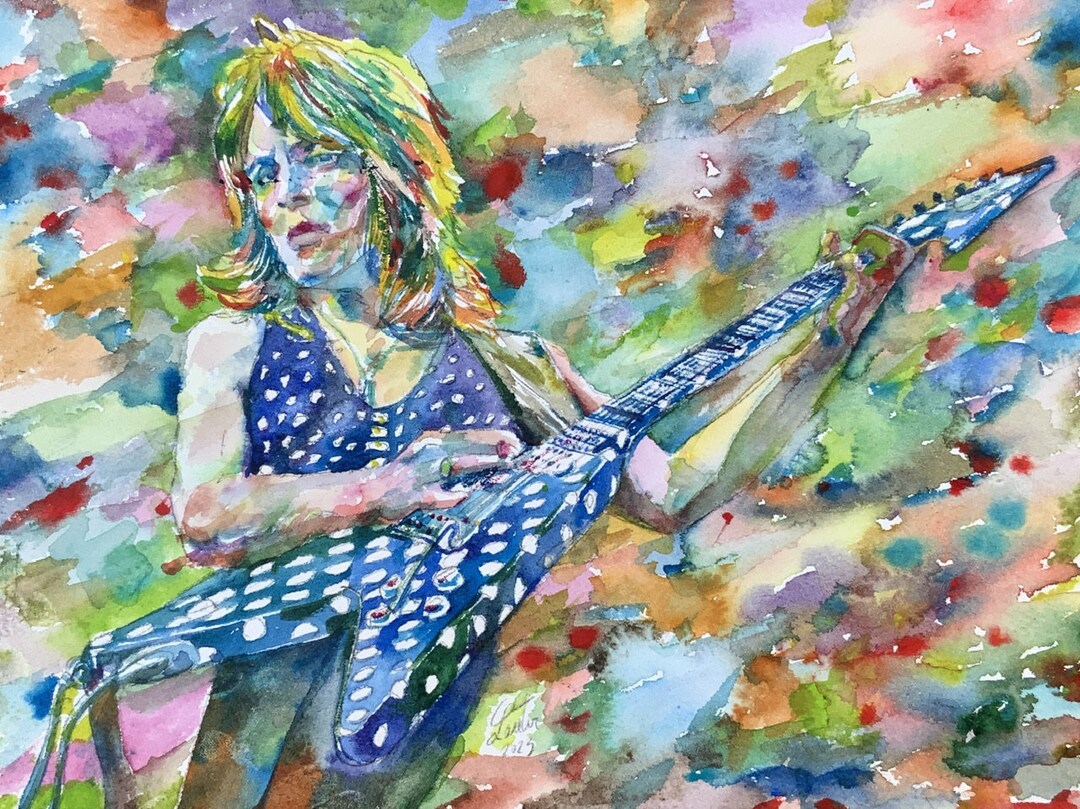 RANDY RHOADS Watercolor Portrait - POSTER - Various Sizes Available ...