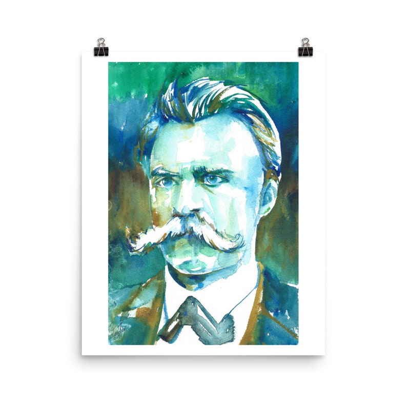 FRIEDRICH NIETZSCHE Watercolor Portrait POSTER Various - Etsy