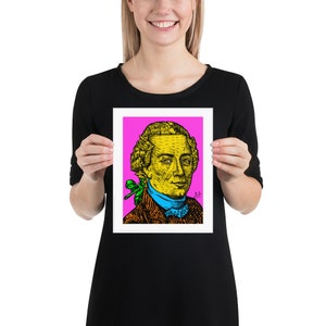 IMMANUEL KANT Ink and Acrylic Portrait - POSTER - Various Sizes ...