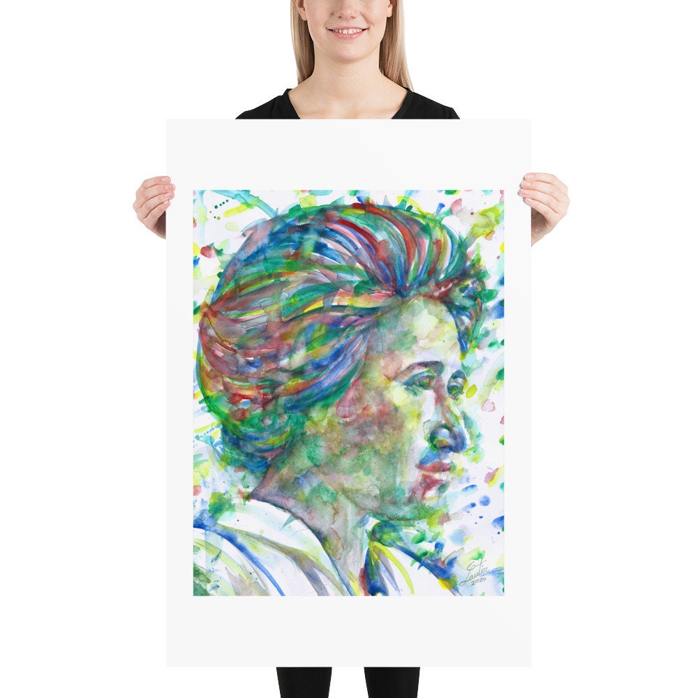 ROSA LUXEMBURG watercolor portrait POSTER various sizes | Etsy